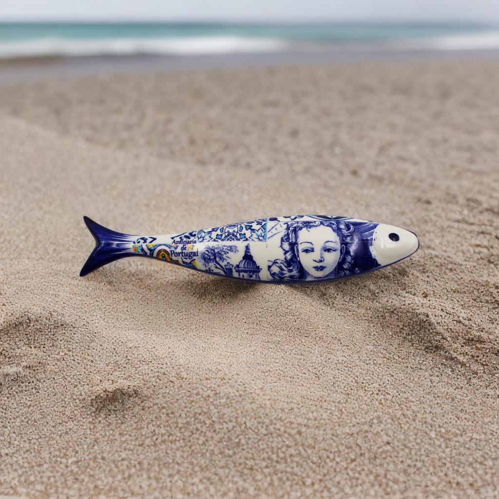 Blue Tile Azulejo Angels Decorative Ceramic Portuguese Sardine, Small ...