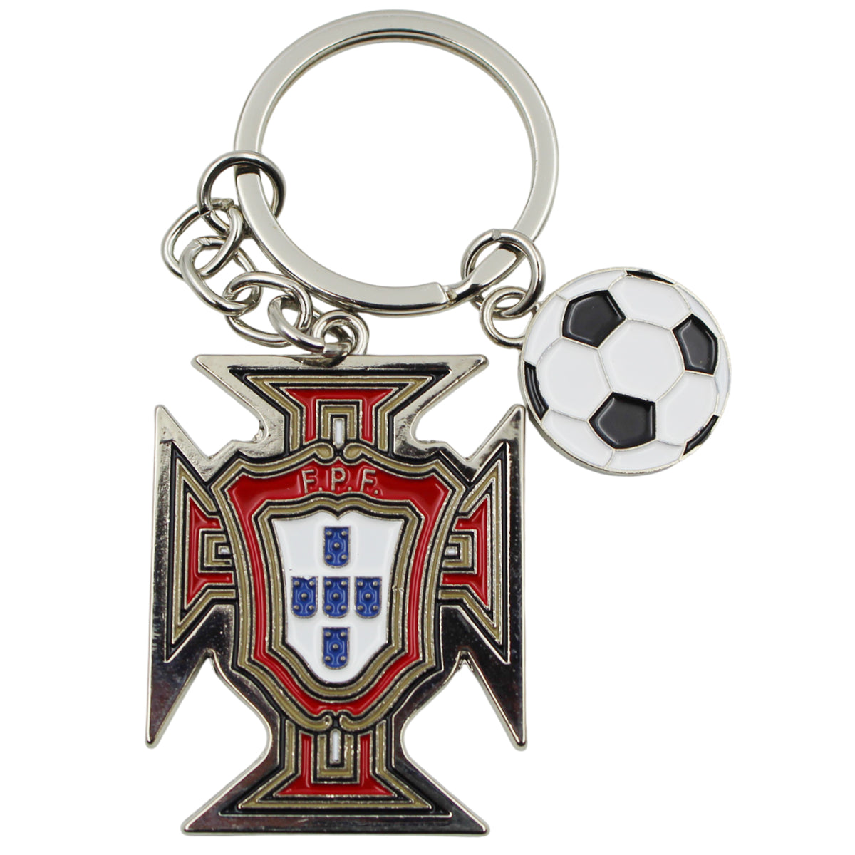 Official Portuguese Football Federation Keychain with Soccer Ball Char ...