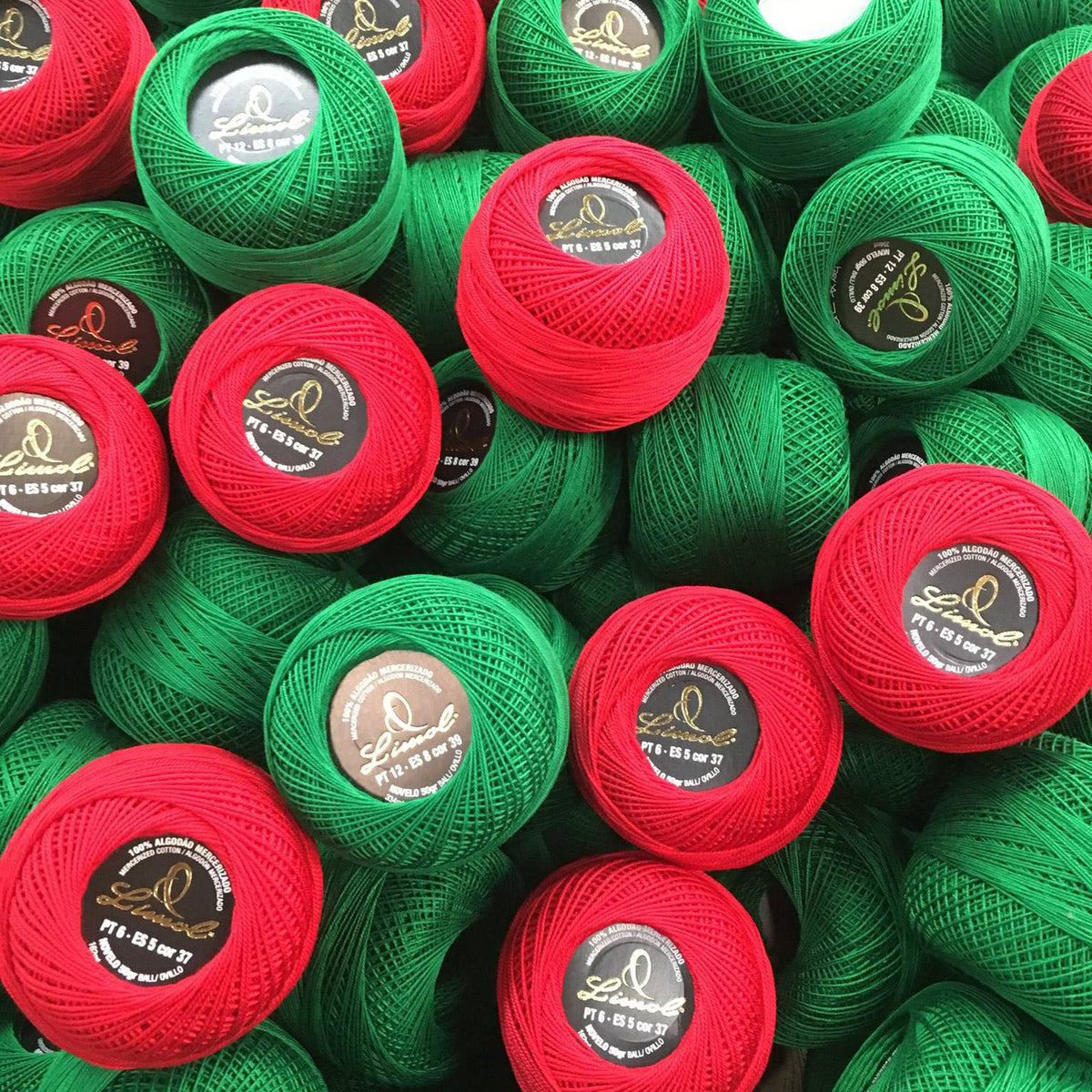Limol Size 6 Colored 50 Grs 100% Mercerized Crochet Thread Cotton Ball ...