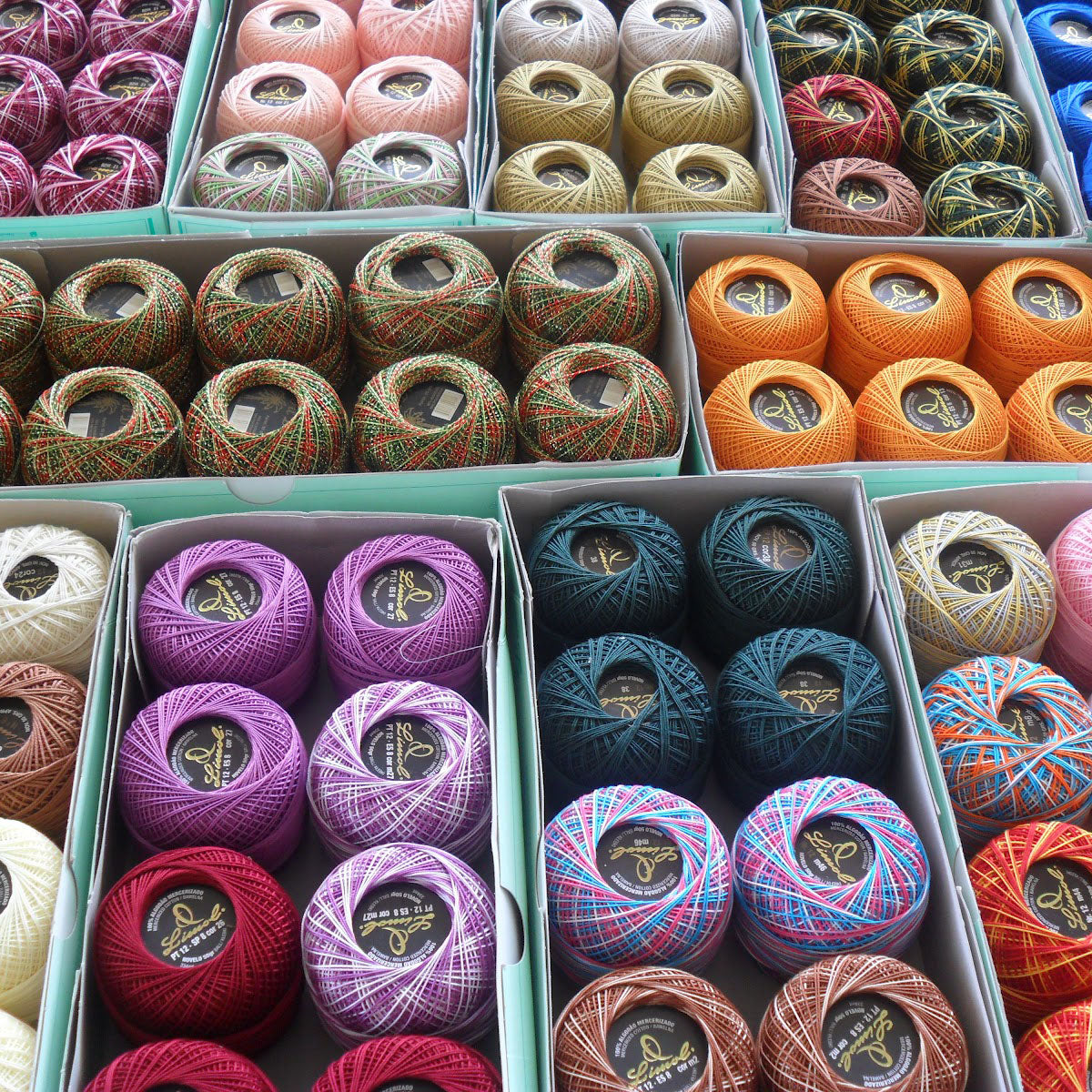 Limol Size 12 Multicolor Tinted 50 Grs 100% Mercerized Crochet Thread ...