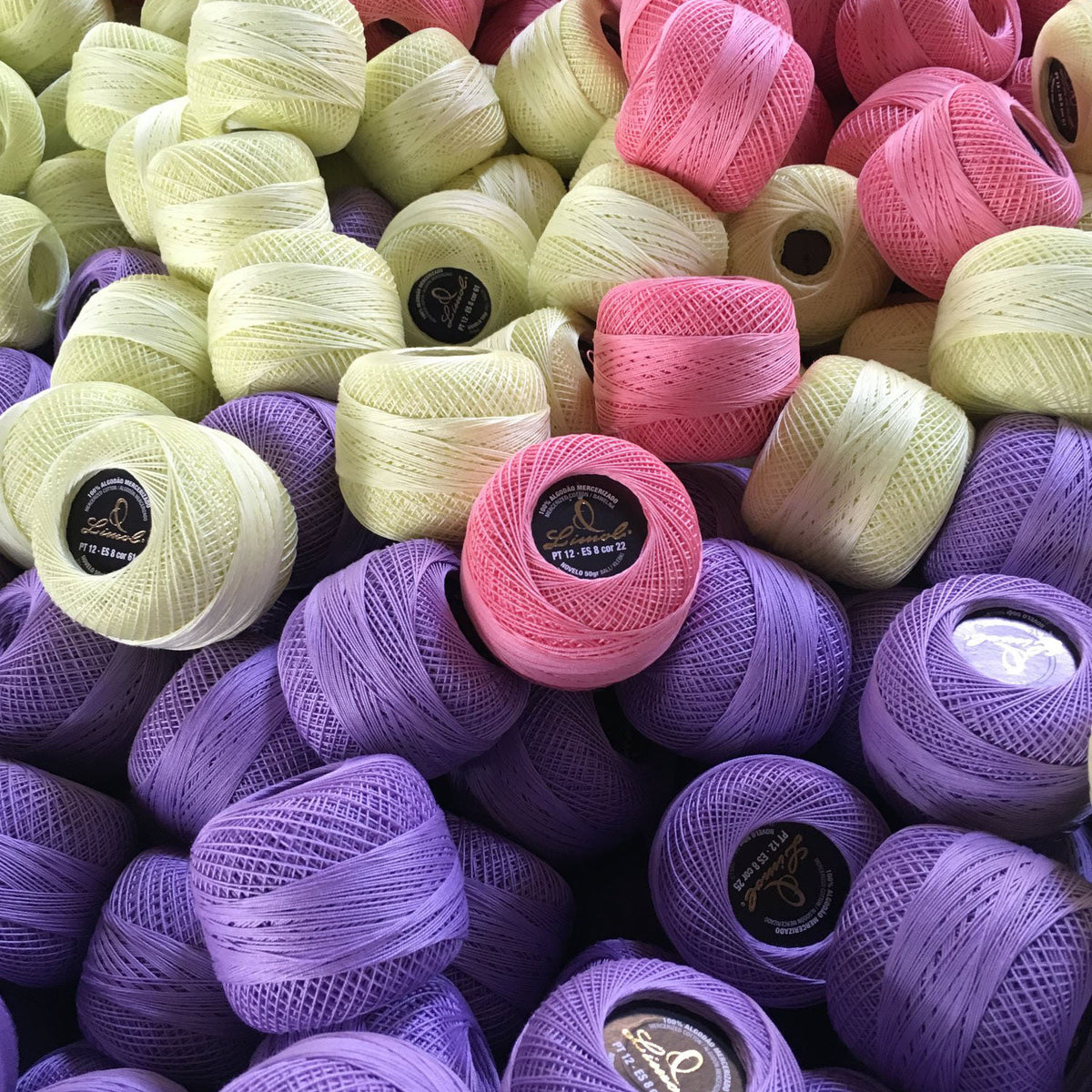 Limol Size 12 Colored 50 Grs 100% Mercerized Crochet Thread Cotton Bal ...