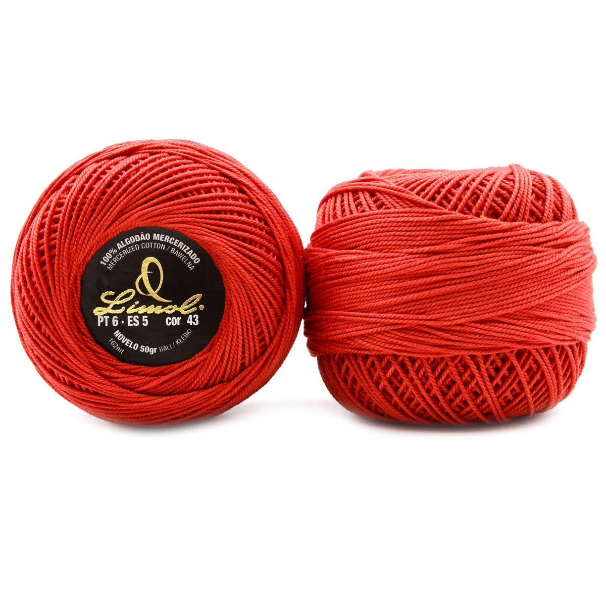 Limol Size 6 Colored 50 Grs 100% Mercerized Crochet Thread Cotton Ball ...