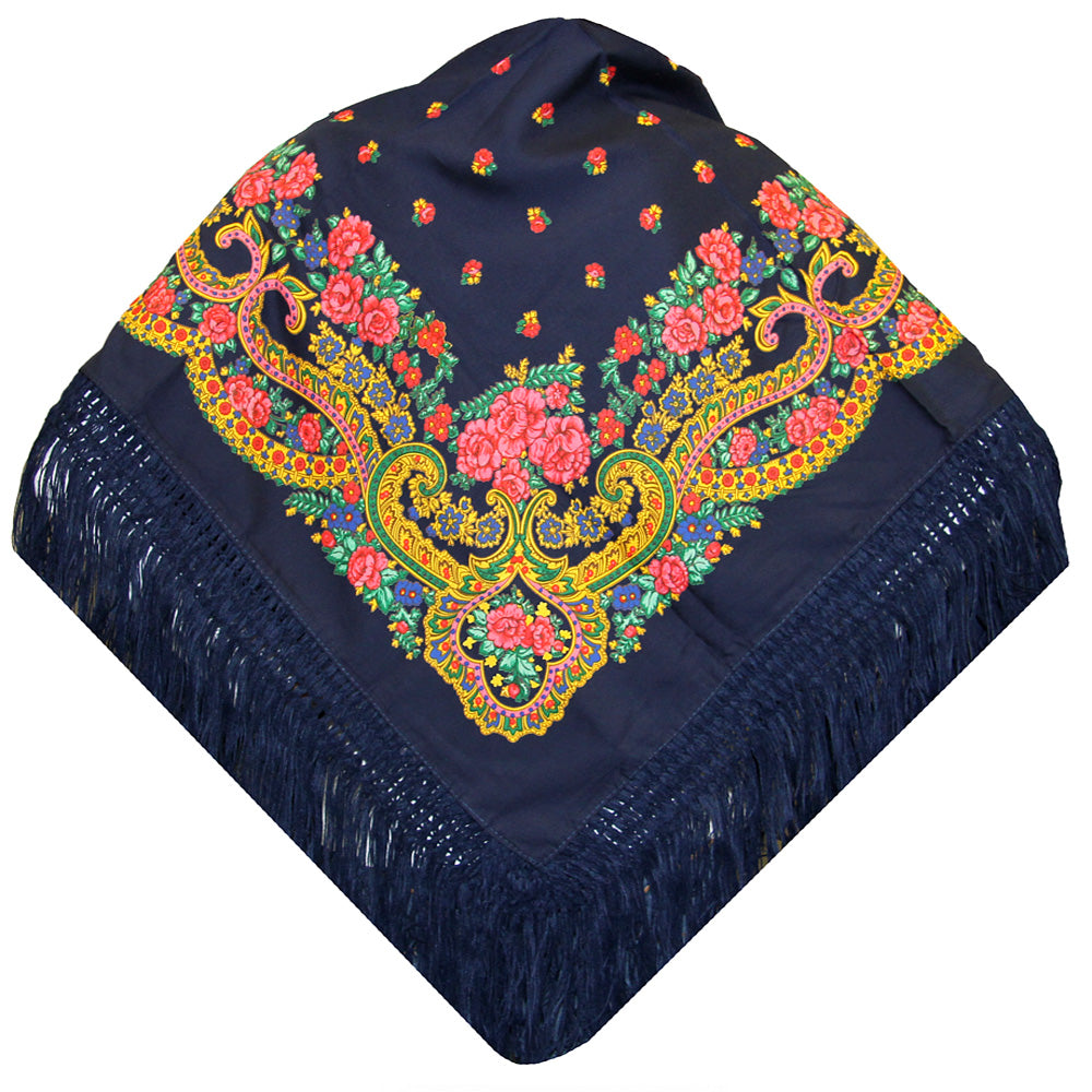 Portuguese Folklore Regional Head Scarf Shawl With Fringe – Portugalia ...