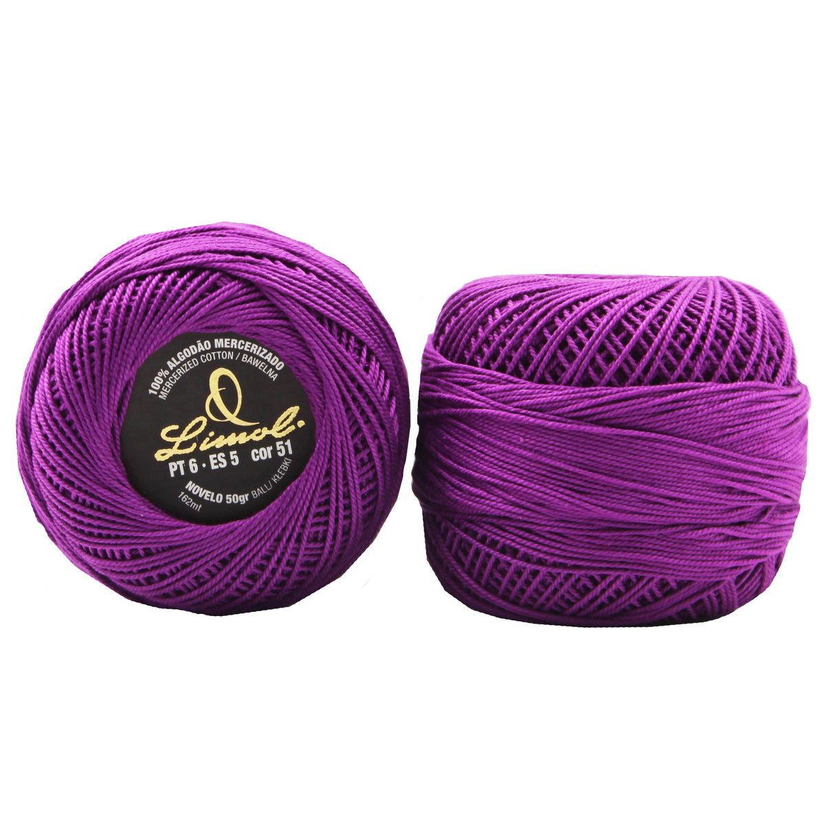 Limol Size 6 Colored 50 Grs 100% Mercerized Crochet Thread Cotton Ball ...