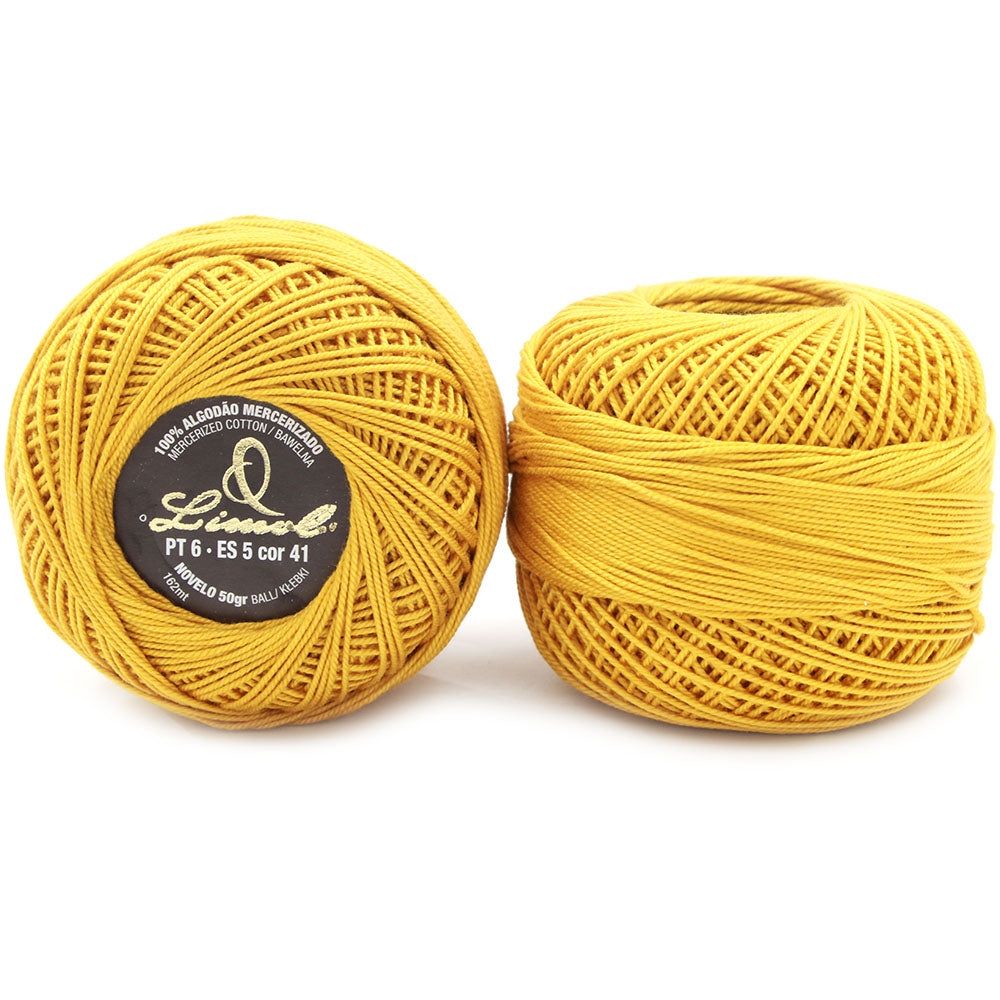 Limol Size 6 Colored 50 Grs 100% Mercerized Crochet Thread Cotton Ball ...